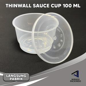 Jual thinwall bulat cup puding mini 100ml plastik tempat sambal saos ...