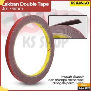 Jual Lakban Selotip Double Tape 3 Meter 1 PCS Tahan Air & Panas - Merah ...