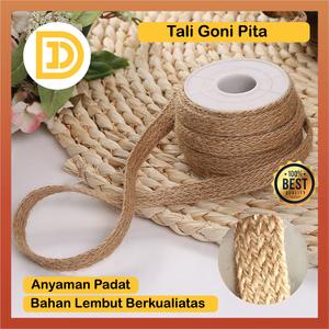 Jual Tali Goni Pita Serat Alami Tali Rami Anyaman Rustic Hemp Kerajinan ...