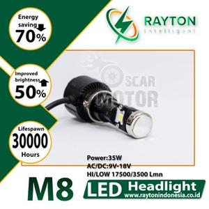 Jual Lampu Utama LED RTD m8 projector mini h6 h4 hs1 projie HID LENSA ...