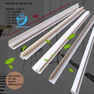 Jual Lis Plafon PVC 4m Per Batang / Lis Samping Sudut Penutup ...