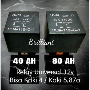 Jual Relay Universal - HLM 40 / 80 AH - Bisa Fungsi 12v Kaki 4 / 12v ...