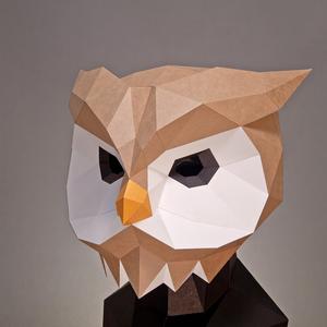 Jual Japanese Zen DIY Papercraft Topeng Owl Burung Hantu 2 Mask Premium ...