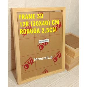 Jual Ready Stok Figura frame foto Bingkai Kayu 3D ukuran 12R 30x40cm ...