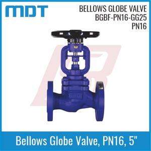 Jual MDT | BGBF-PN16-GG25 | Bellows Seal Globe Valve, GG25, PN16, 5 ...