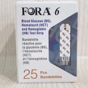 Jual Fora 6 Plus Strip 3 in 1 Blood Glucose Hematrocit Hemoglobin 25's ...