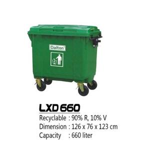 Jual TERBAIK DALTON Tempat Sampah Tong Sampah Kotak 660 LITER LXD 660A ...
