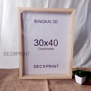 Jual Bingkai 3D Kayu Akrilik 30x40 cm Bingkai Kayu Untuk Mahar Bingkai ...