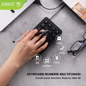 Jual ROBOT RK01 Wired Numeric Keypad Tombol Multimedia Keyboard Numerik ...