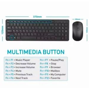 Jual DELL WIRELESS KEYBOARD AND MOUSE COMBO SET GKM520 KEYS FULLSIZE Ar ...