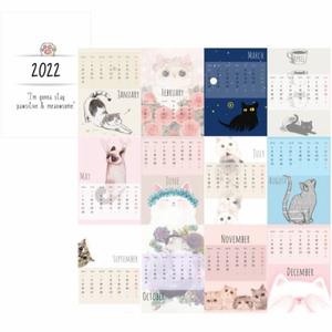 Jual Unik Calendar desk Kalender meja 2022 tema anjing dog kucing cat ...