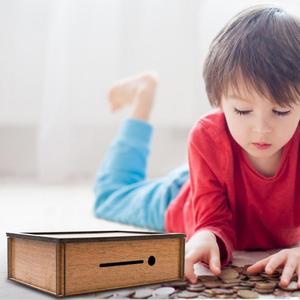 Jual PWx Decorative Natural Wooden Money Box With Counter Piggy Bank ...