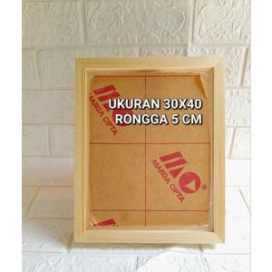 Jual Bingkai foto Frame Figura 3d Kayu Ukuran 12R 30x40 Rongga 5cm Kaca ...