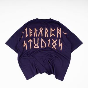 Jual Hierarchy Studios - Runic Wide Logo Oversized T-Shirt Purple ...