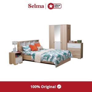 Jual Selma Pro Set Kamar Tidur 160 - Cokelat Oak - Jakarta Timur - Merdeka Hardware | Tokopedia