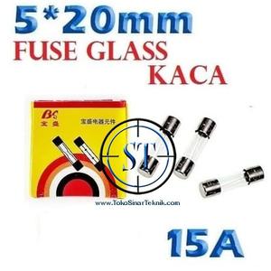 Jual x10 Fuse Kaca 15A ukuran 5x20 mm Kecil 250VAC sekring sekering glass - Kota Surabaya ...