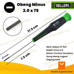 Jual Obeng Minus 2.0 X 75 Sellery 11-942 Diameter 2Mm Panjang Besi 75Mm ...