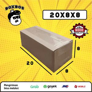 Jual KARDUS BOX uk 20x8x8 CM Kotak Packaging Corrugated SHEET POLOS ...