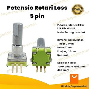 Jual Potensio Rotari Loss 5 Pin Rotary Klik Digital Kaki 3-2 Tekuk ...