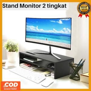 Jual Stand Monitor Meja pc Laptop 2 Tingkat Tatakan Monitor Dekstop ...