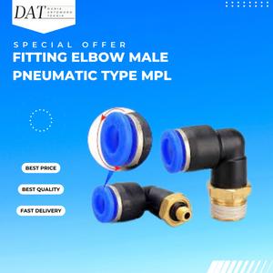 Jual MPL 04-M5 Fitting Elbow Male Slip Lock Selang 4mm Drat M5 (5mm ...