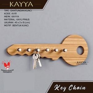 Jual KAYYA Keychain Rack Key Shape Aesthetic Gantungan Kunci Kayu Hiasa ...