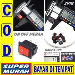 Jual Rak 1C Saklar On Off Merah 2Pin 2 Pin Rocker Switch Tombol Lampu ...