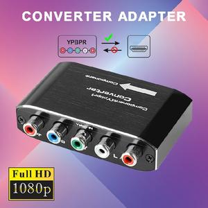 Jual Component RGB RCA VGA to HDMI AV Converter Adapter Box for VHS DVD ...
