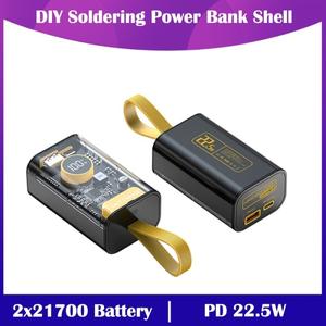 Jual 21700 Battery Charger Case DIY Cool Transparent Power Bank Shell ...