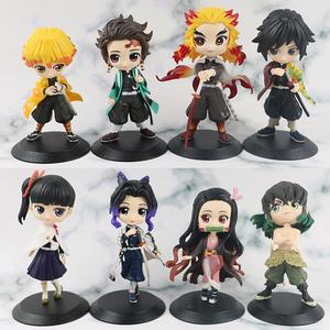 Jual Miniatur Figur Aksi Demon Slayer Anime Versi Chibi Model Patung ...