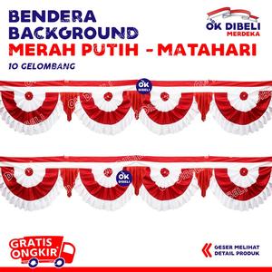 Jual Bendera Background Istimewah Bendera Merah Putih 10 Gelombang ...