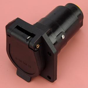 Jual Round 7-Way 7 Pin Connector Male & Female Plug Socket Adapter 6 ...