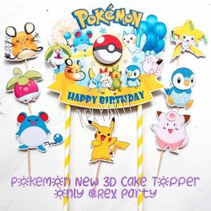 Jual STAR - POKEMON CAKE TOPPER/CAKE TOPPER 3D POKEMON NEW/PIKACHU ...
