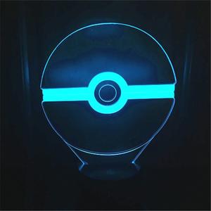 Jual Lampu Meja Led Bentuk Poke Ball Pokemon Go 7 Warna Gradasi Dengan ...