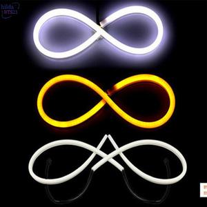 Jual Strip Lampu LED 2x 60cm Tabung Switchback Putih/Amber Flexible DRL ...