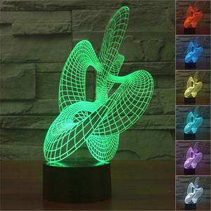 Jual Lampu Meja Led 3d Kreatif Bentuk Abstrak 7 Warna Gradasi - Kab ...