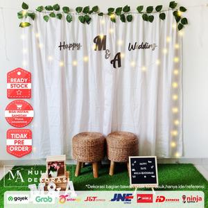 Jual Dekorasi Lamaran Backdrop Nikahan PhotoBooth DIY Akad Nikah Aqiqah ...