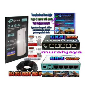 Jual Alat usaha wifi voucher 100 - 200 user mikrotik RB450Gx4 RB750Gr3 ...