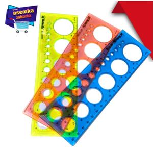 Jual Penggaris Circles Template Ruler Butterfly Bt-9100 Satuan 1 ...