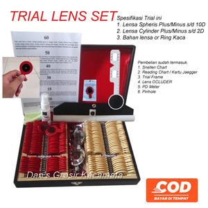 Jual Trial Lens Set Alat Priksa Mata Simple Mudah Di Bawa Snellen Chart ...
