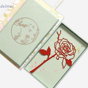 Jual Delmer Rose Flower Bookmark Kreatif Penanda Membaca Logam Alat ...
