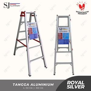 Jual Tangga Lipat Aluminium Royal Silver Jumbo Ladder Multifungsi 250KG ...