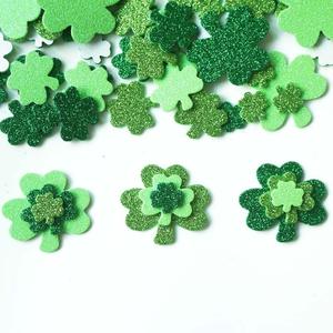 Jual 80Pcs/Lot Glitter Four-Leaf Clover Green Color Plant - Kota Depok ...
