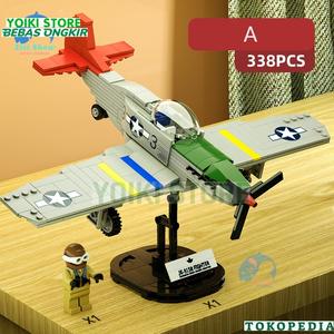 Jual Y.S Mainan Blok Susun Fighter WW2 Mainan Balok Bangunan Pesawat ...