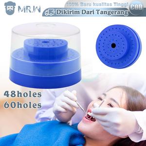 Jual 4860 Lubang Dental Kotak Bulat Tempat Bur Dental Bur Holder Kotak ...