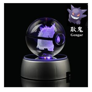 Jual Anime Pokemon Gengar 3D Crystal Ball Pokeball Engraving - Kota ...