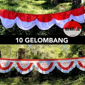 Jual BENDERA BACKGROUND MERAH PUTIH UMBUL UMBUL HIAS PANJANG 10 GELOMBANG - Kota Surabaya ...