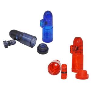 Jual GG Plastic Transparent Snuff Dispenser Metal Bullet Rocket Mini ...