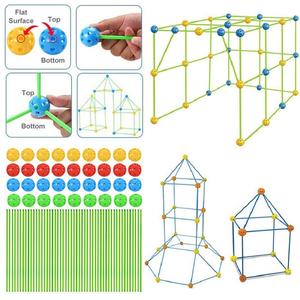 Jual New Creative Fort Building Blocks Indoor Tent Brick Kit - Kota ...