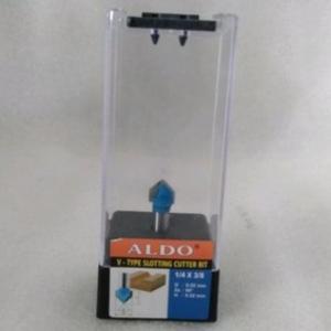 Jual ALDO MATA PROFIL ROUTER V TYPE SLOTTING CUTTER BIT 1/4 X 5/8 ...